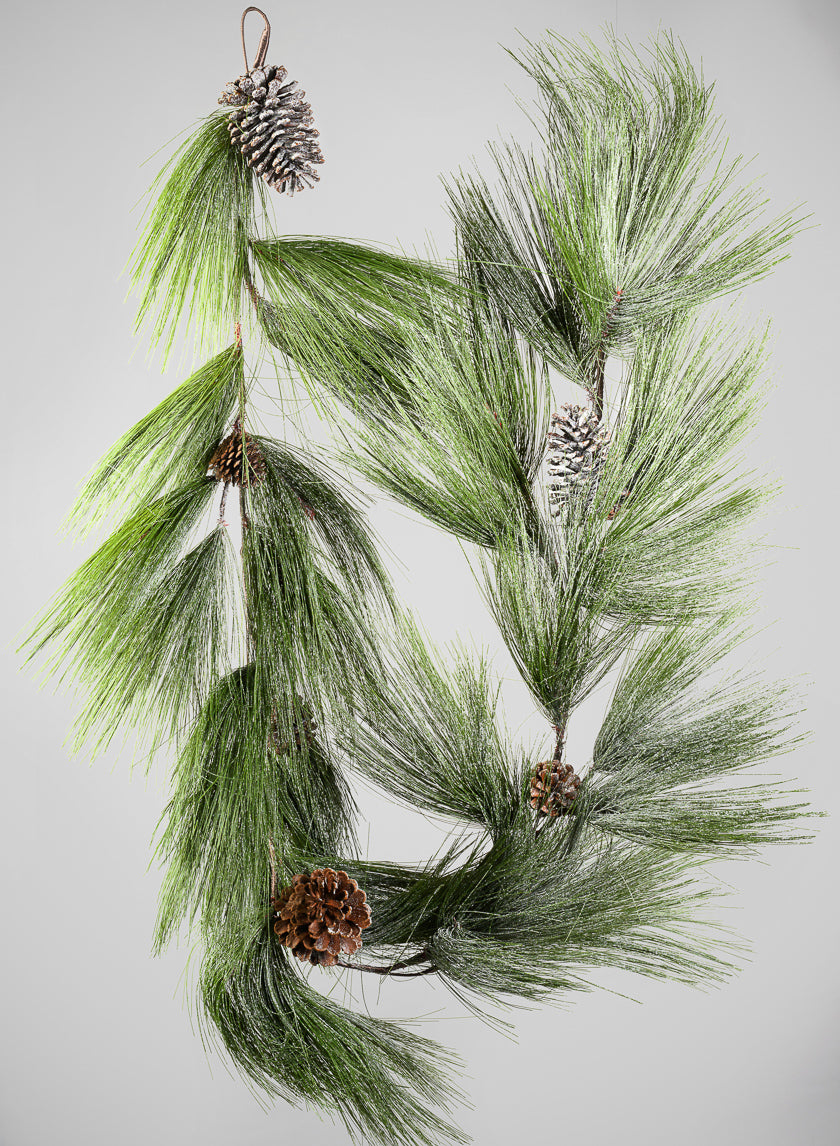 6ft Long Pine Needle with Pinecone Garland – Jamali Garden