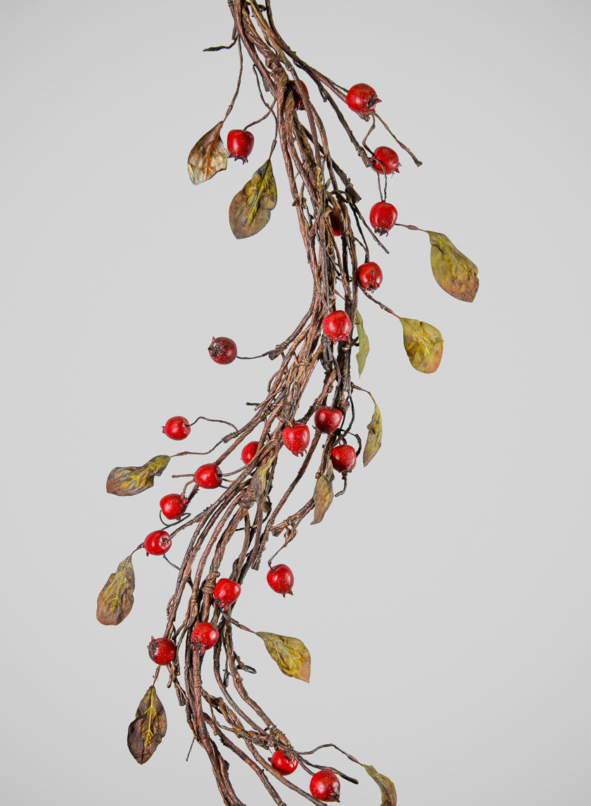 55in Long Red Berry Vine Garland, Case of 6 – Jamali Garden